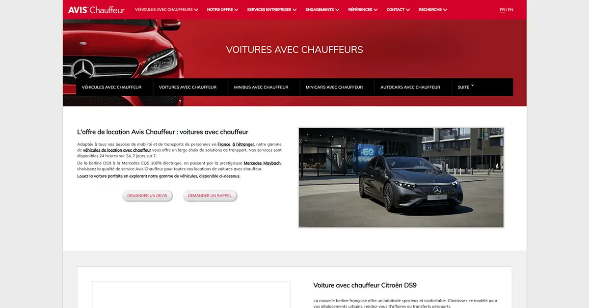 L'offre de location Avis Chauffeur : voitures avec chauffeur
